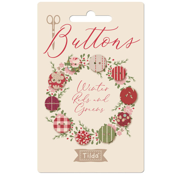 Tilda Buttons Creating Memories Winter Reds and Greens UK – A Beautiful ...