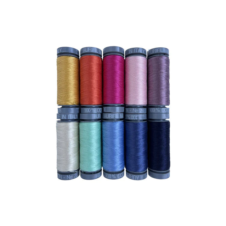 Aurifil Foundations 10 Spool Pack - 28wt Assorted Colours – A Beautiful ...