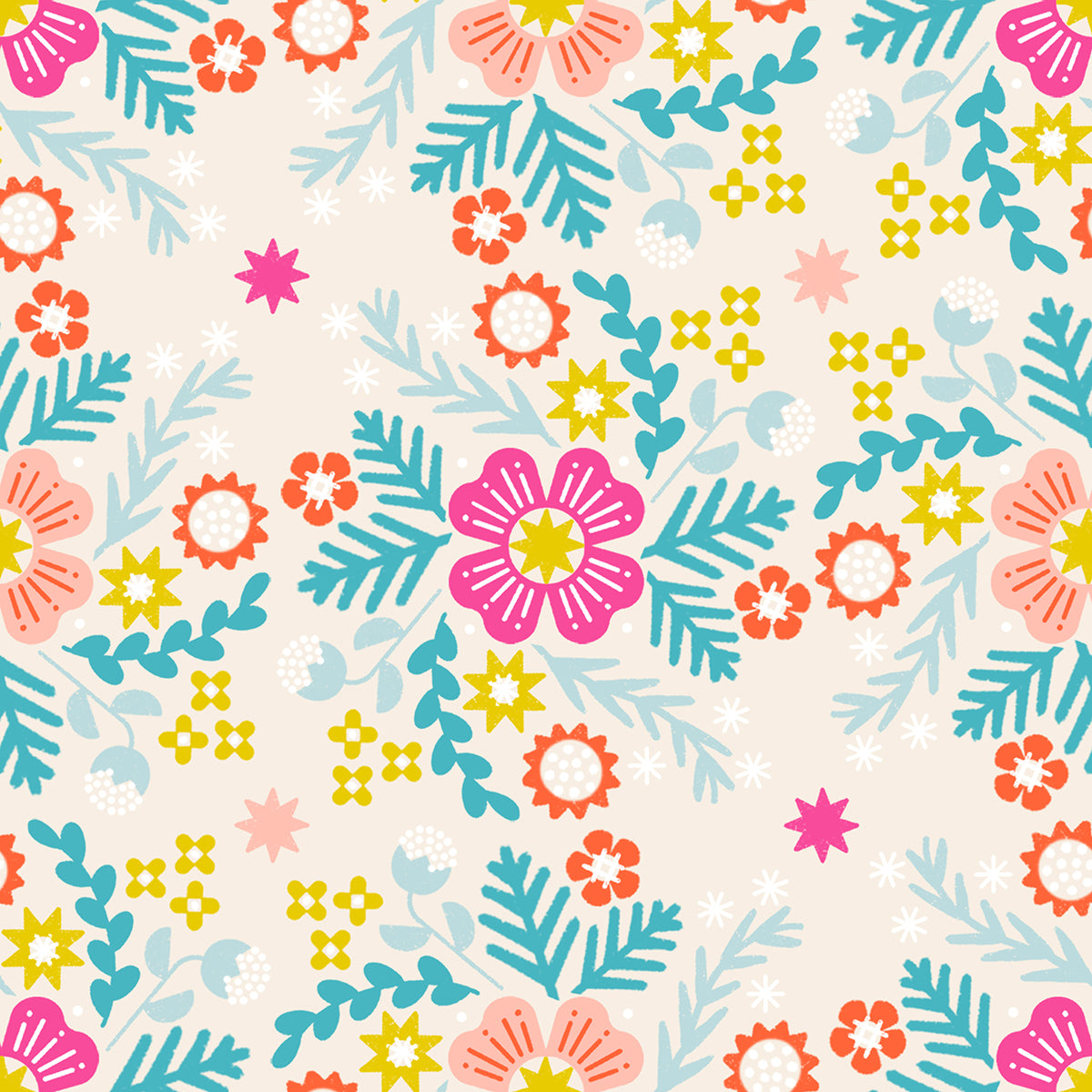 Ruby Star Society Pivot - Wild Flower Natural Canvas by Rashida Coleman ...