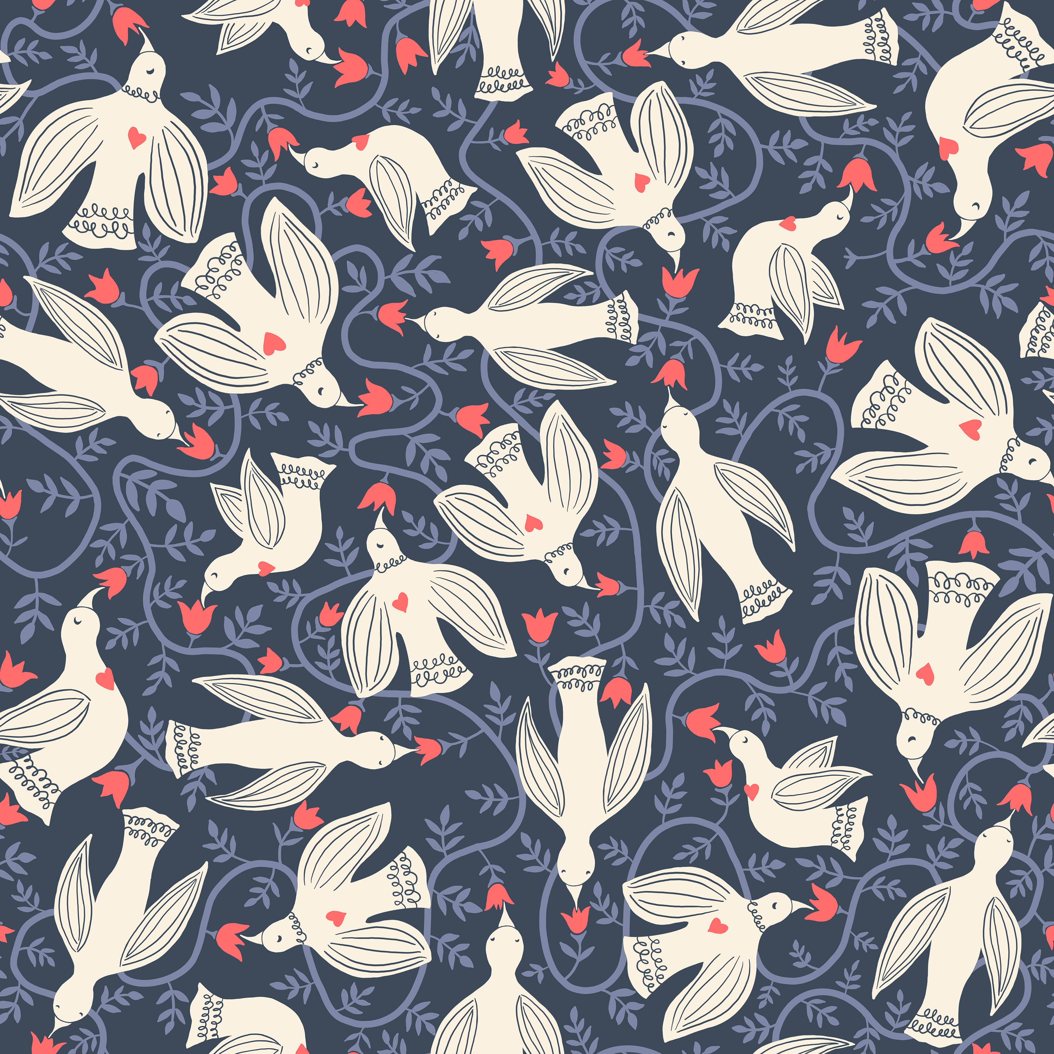 Ruby Star Society Endpaper - Endpaper Smoke - Canvas by Jen Hewett – A ...