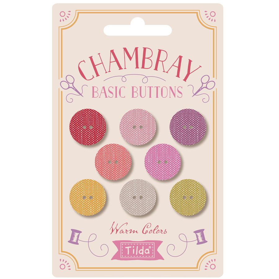 Tilda Buttons Chambray Warm Colours – A Beautiful Thing